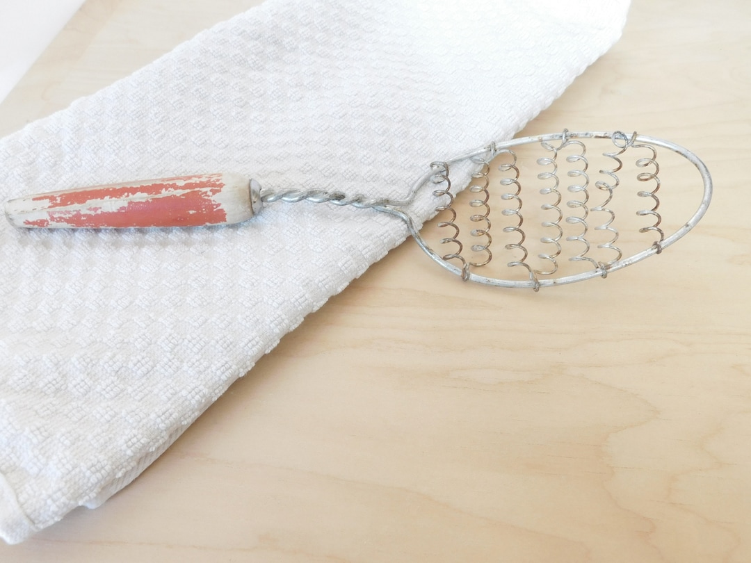 Vintage Whisk, Spoon Shape Whisk, Primitive, Wire Coils, Wire Whisk ...