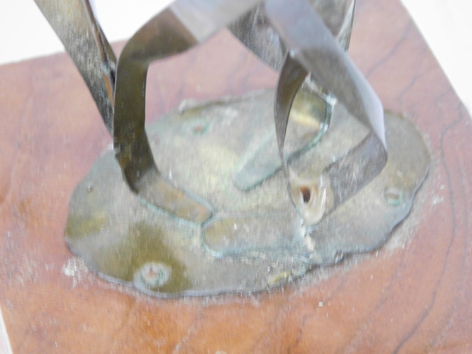 Vintage Brass Fish Fish on Stand Wood Stand 70's Decor | Etsy