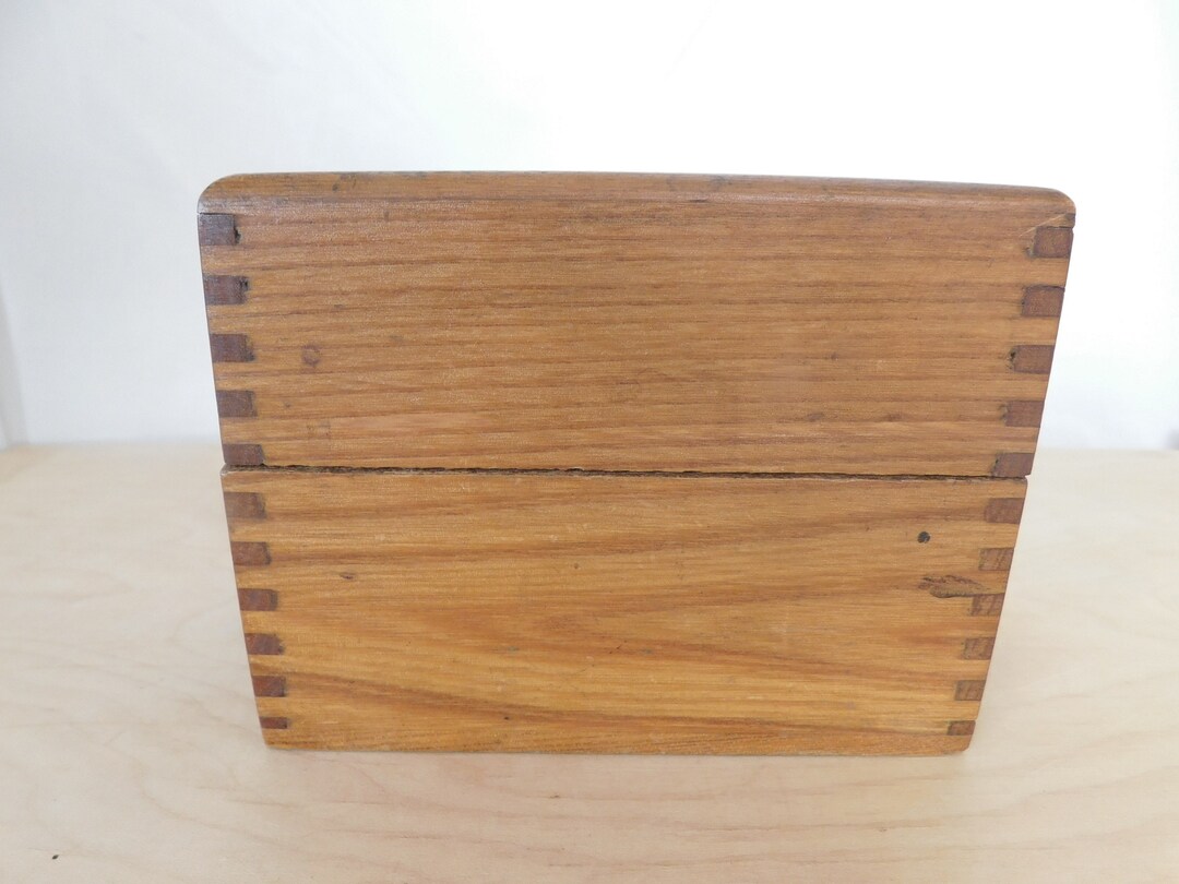 Vintage Recipe Box, Wood, Kitchen, Storage, Organization, Home Decor ...