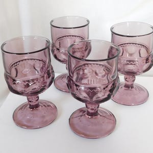 Vintage Cordials, Set of 4, Light Purple, Kings Crown, Thumbprint ...
