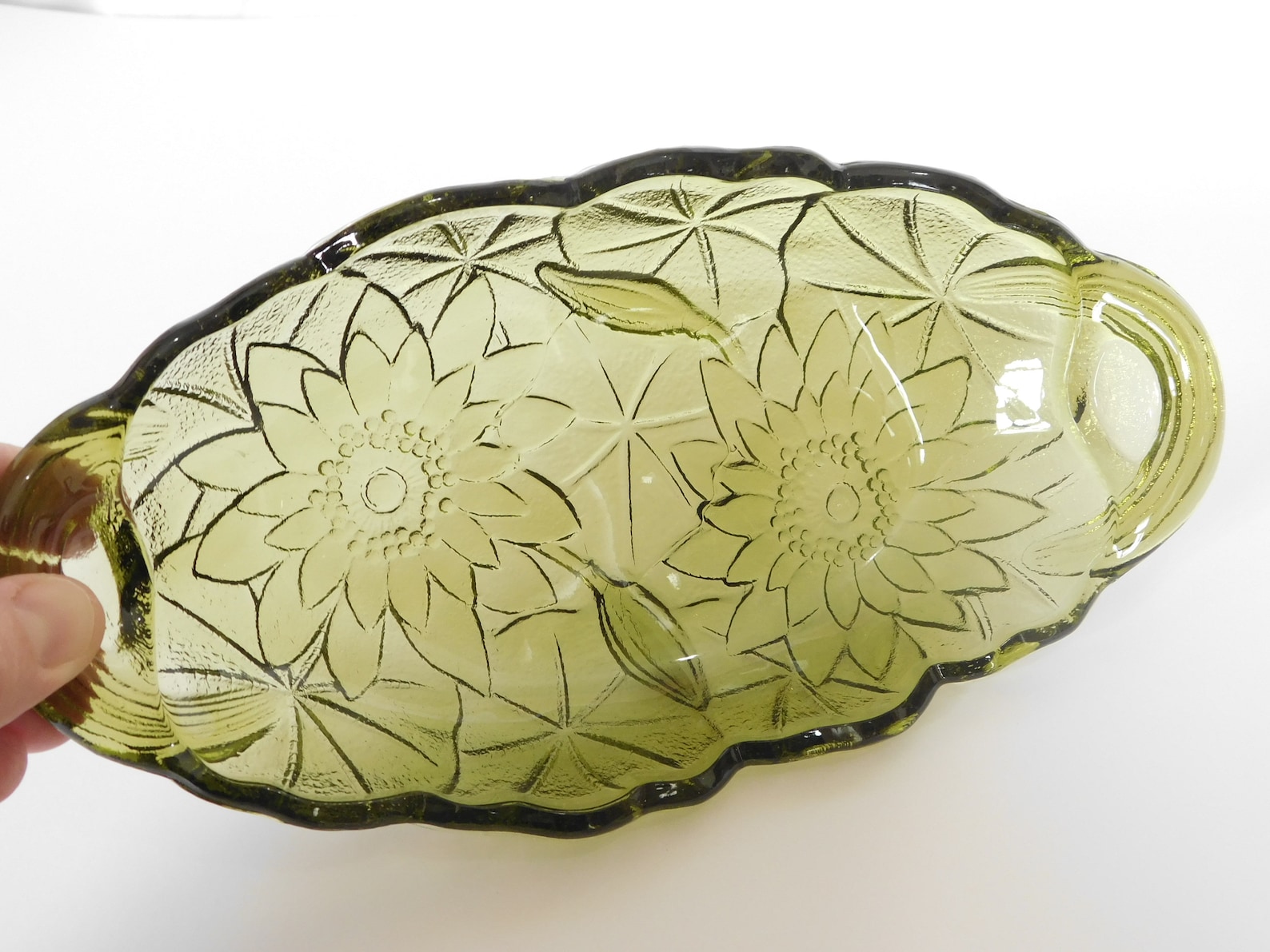 Vintage Relish Dish Flower Dish Indiana Glass Lily Pons - Etsy