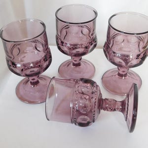 Vintage Cordials, Set of 4, Light Purple, Kings Crown, Thumbprint ...