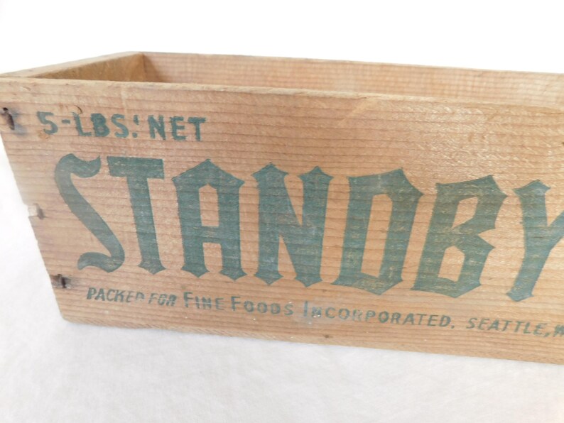 Vintage Wood Box, Cheese Crate, Standby, Pasteurized, Process Cheese ...