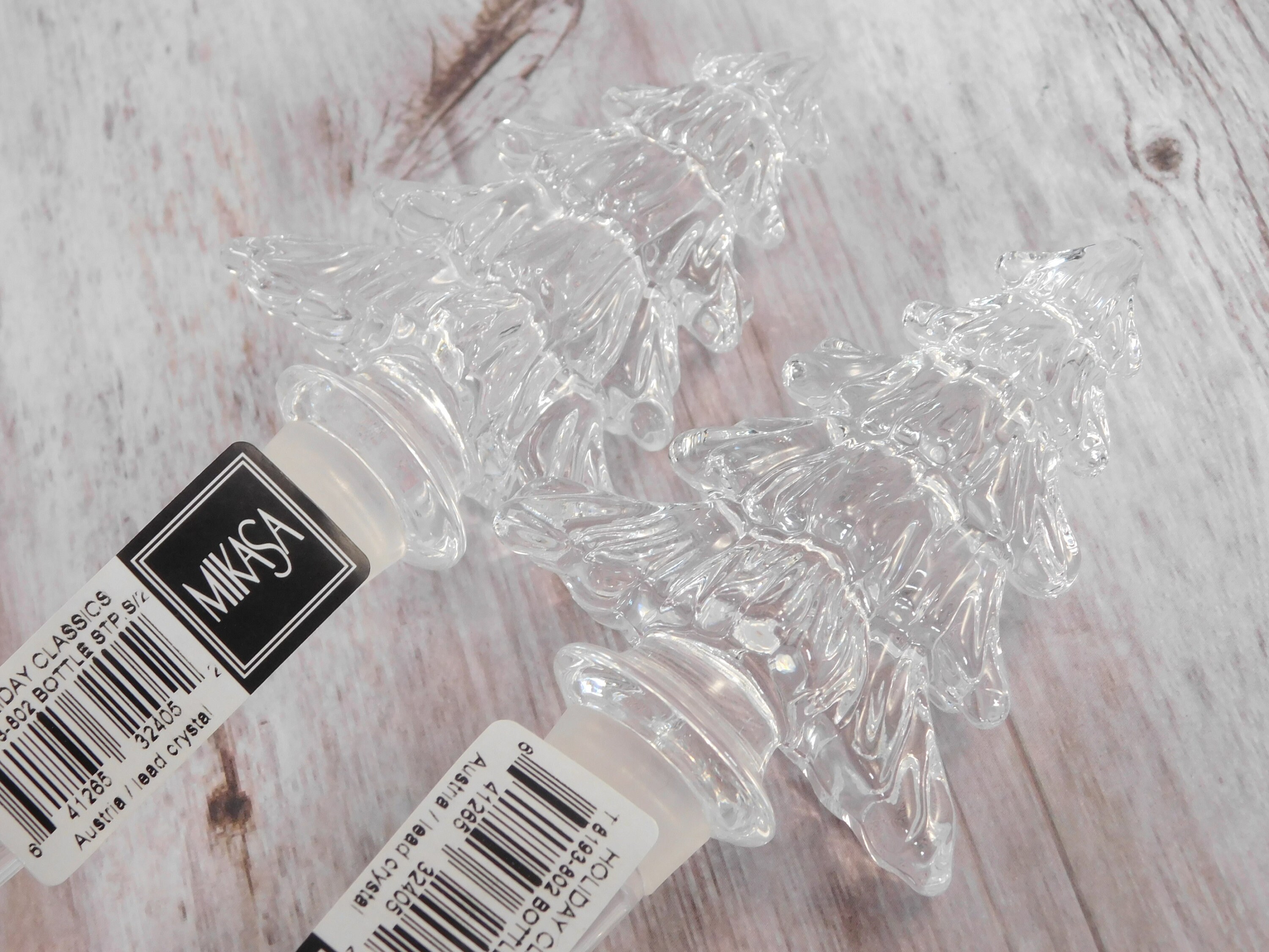 Tree Wine Stoppers Mikasa Crystal Stoppers Christmas Wine - Etsy