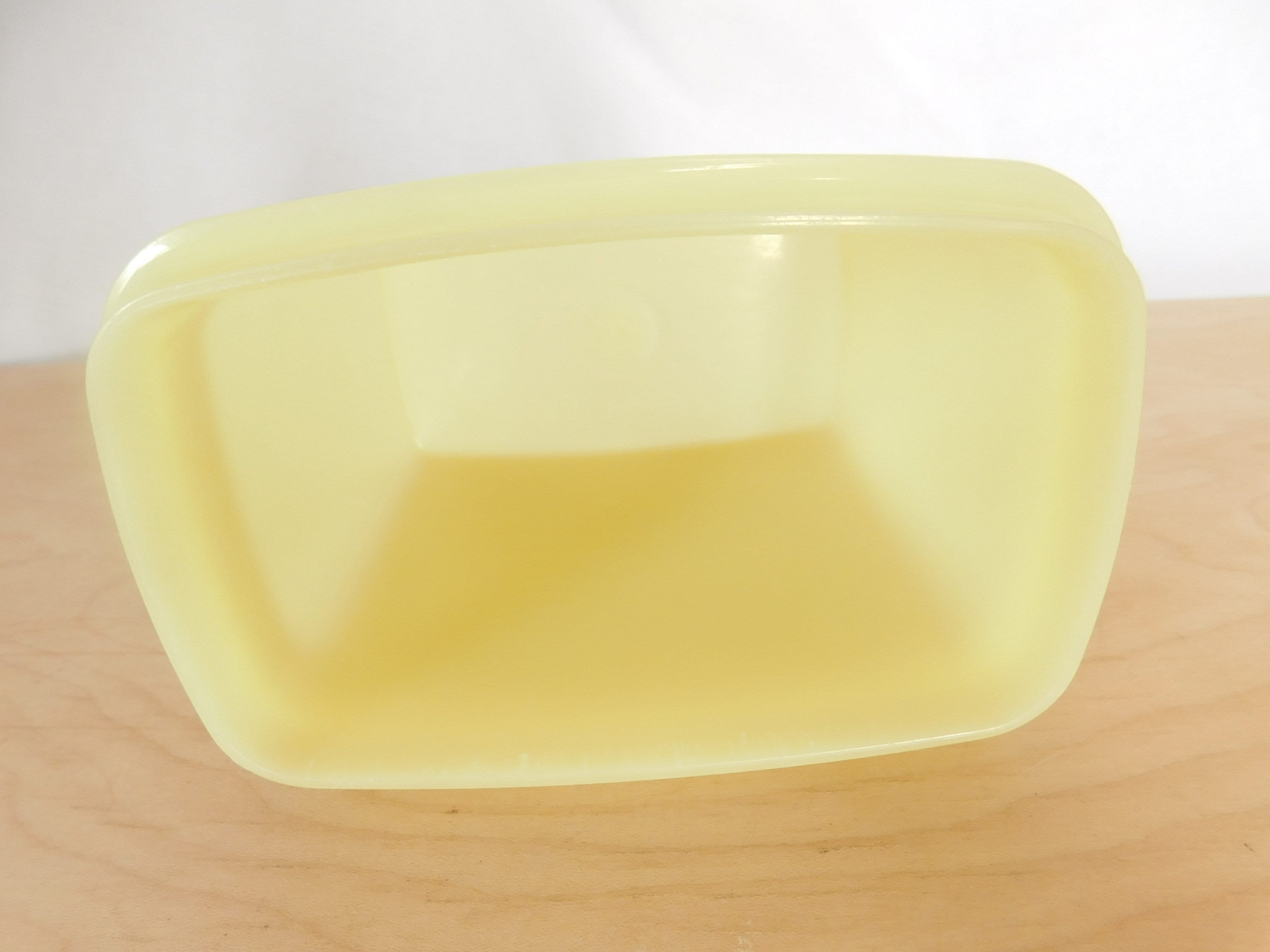 Vintage Tupperware Container Yellow Storage Rectangular - Etsy