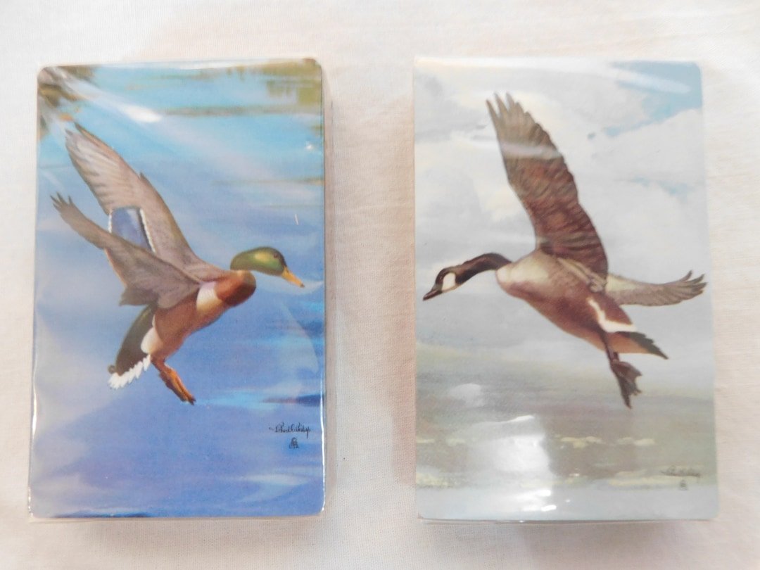 Vintage Playing Cards, 2 Decks of Cards, Original Packaging, NOS, Ducks ...