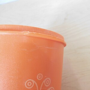 Vintage Canister, Tupperware, Orange, USA Made, Storage, Retro, Kitchen ...