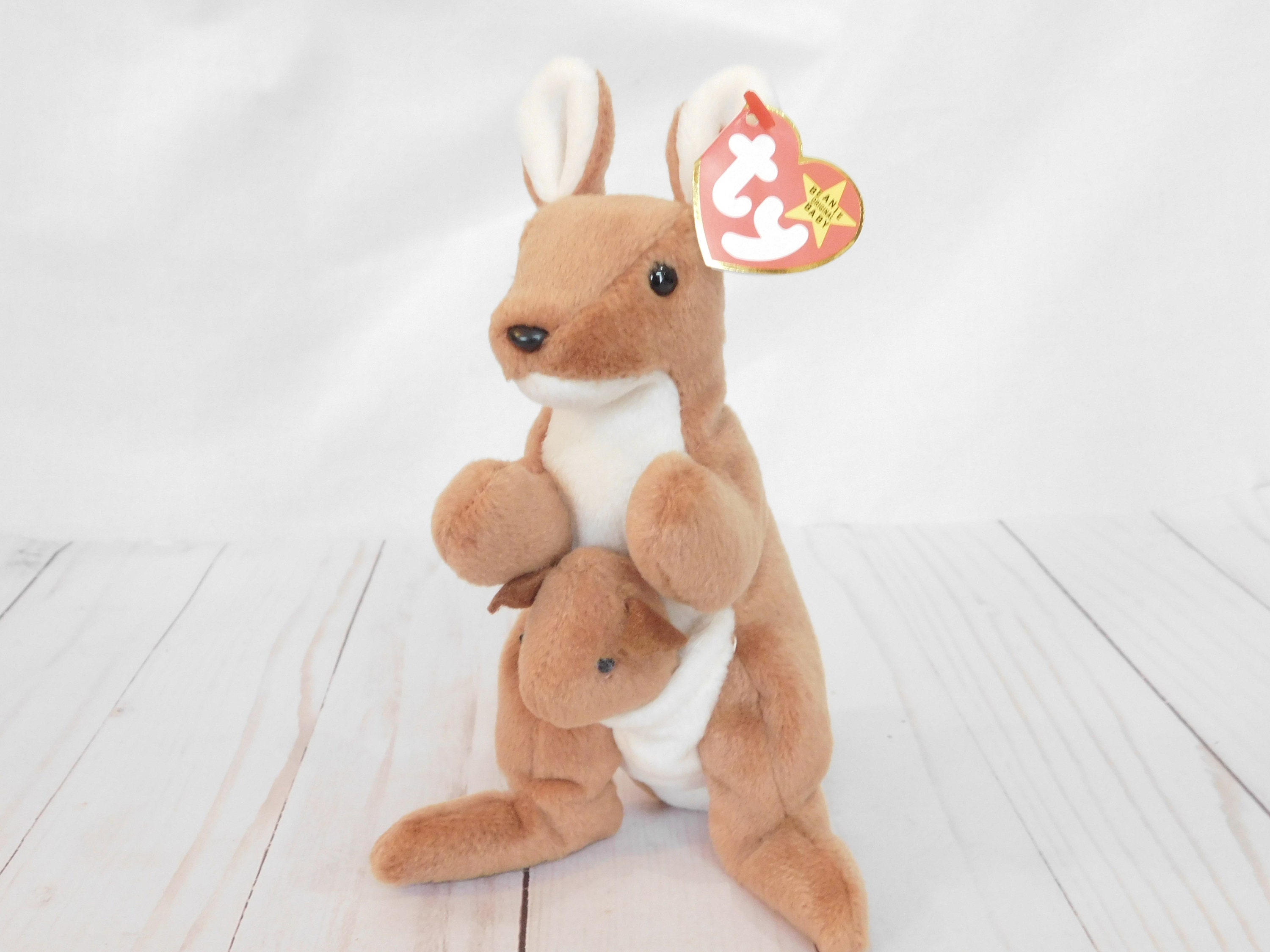 Vintage Kangaroo Beanie Baby TY Original Pouch 1996 - Etsy