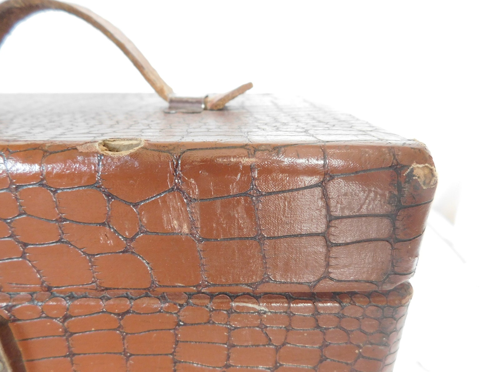 Vintage Brown Case Suitcase Carrying Case Makeup - Etsy