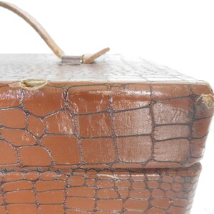 Vintage Brown Case, Suitcase, Carrying Case, Makeup, Cosmetics, Travel ...