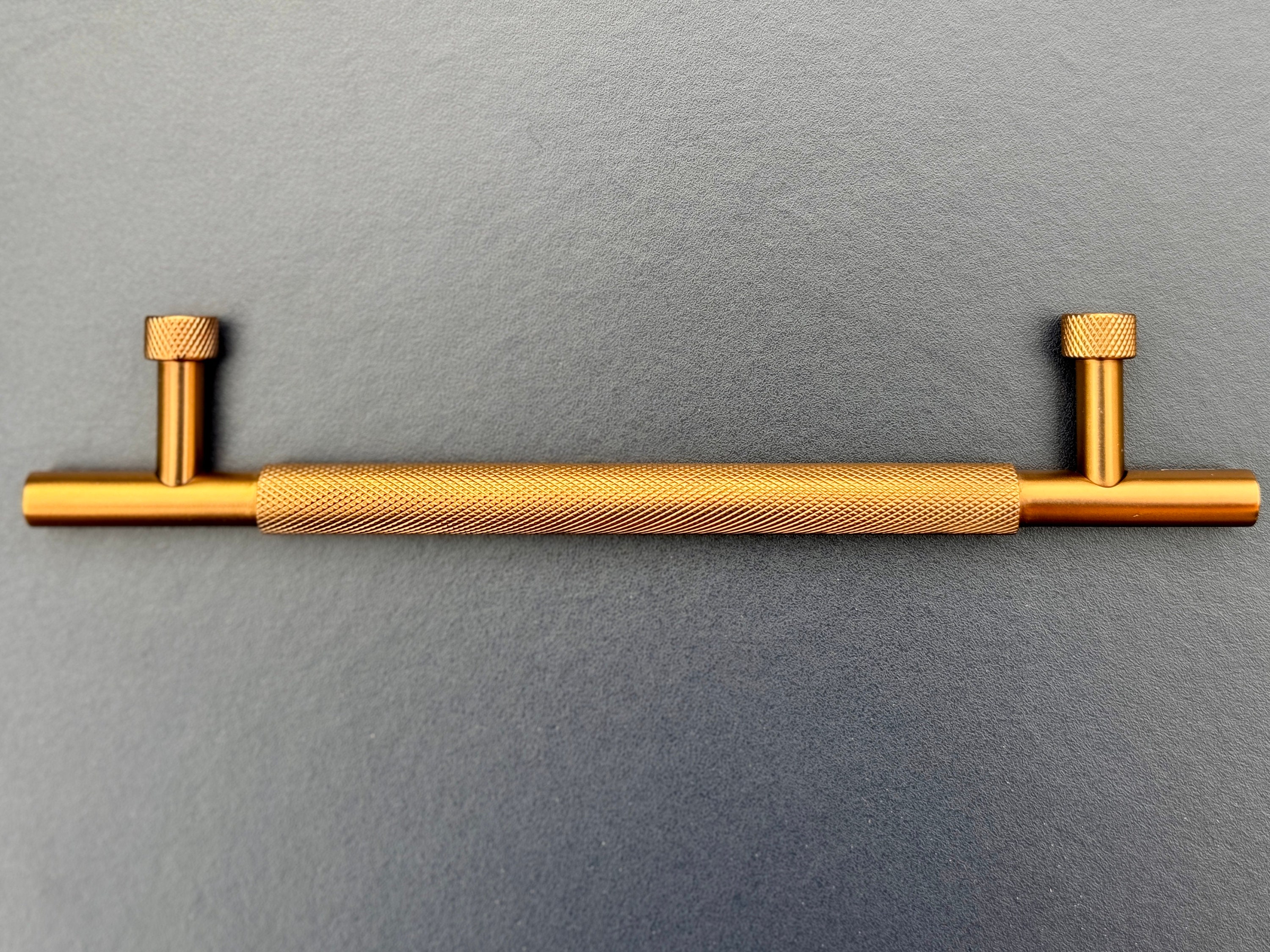 Long 900mm Knurled Solid Brass T Bar Handle for Fridge in Bronze Black ...
