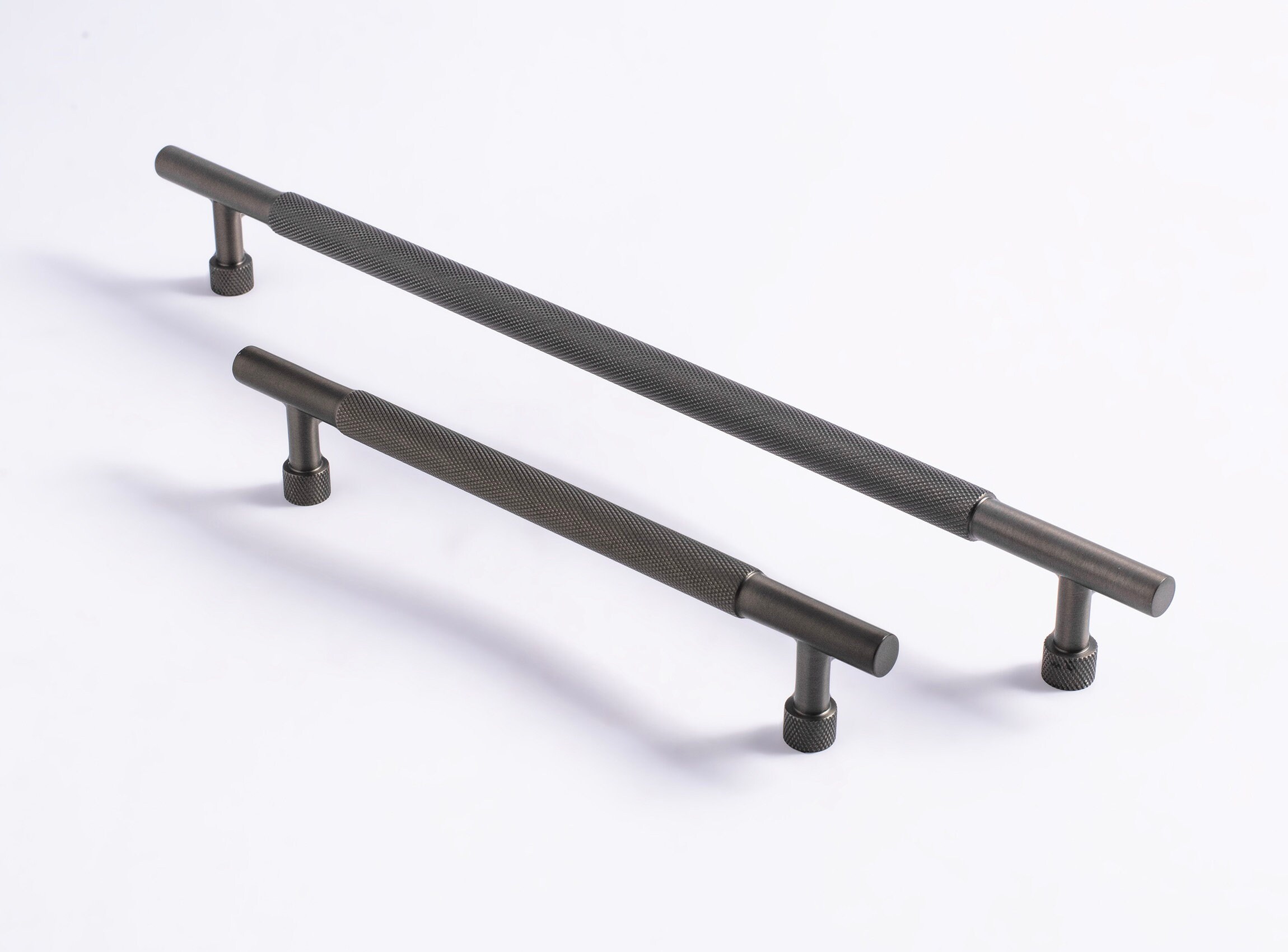 Long 900mm Knurled Solid Brass T Bar Handle for Fridge in Bronze Black ...