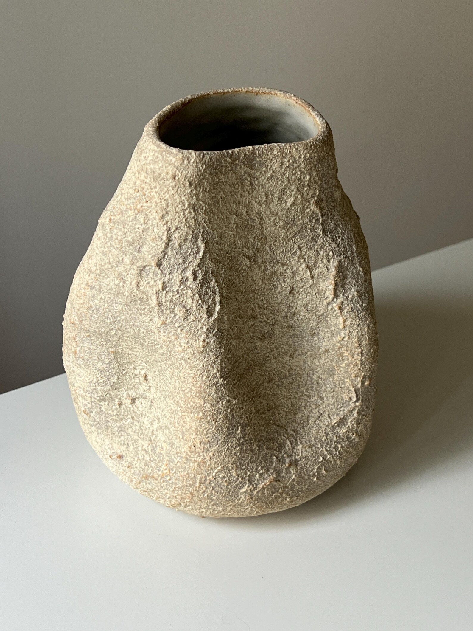 White Textured Ceramic Vase Unique Ceramic Art - Etsy