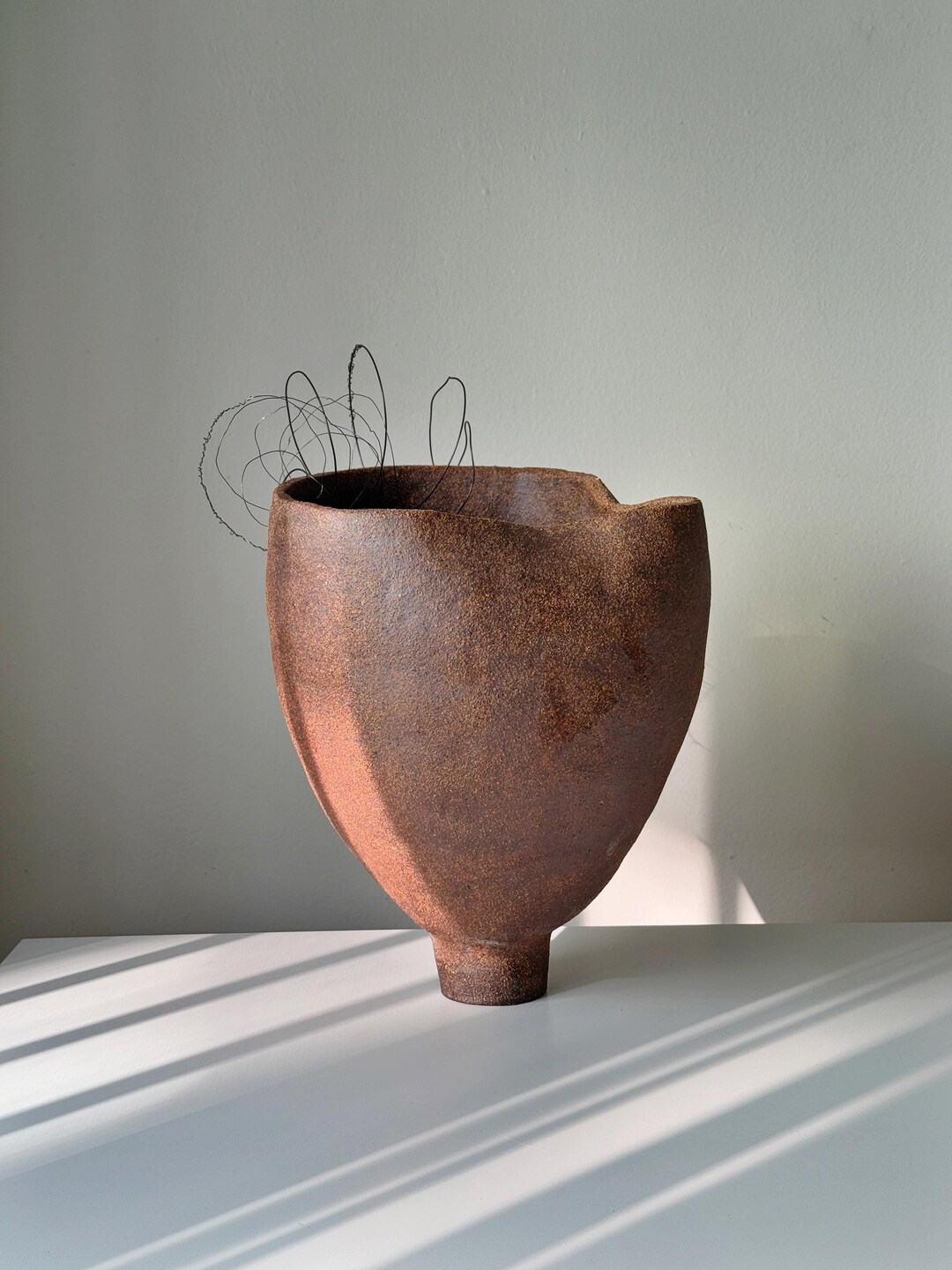 Large Sculptural Ceramic Vase | Handmade Unique Ceramic Art | Minimal ...