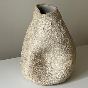 White Textured Ceramic Vase Unique Ceramic Art - Etsy