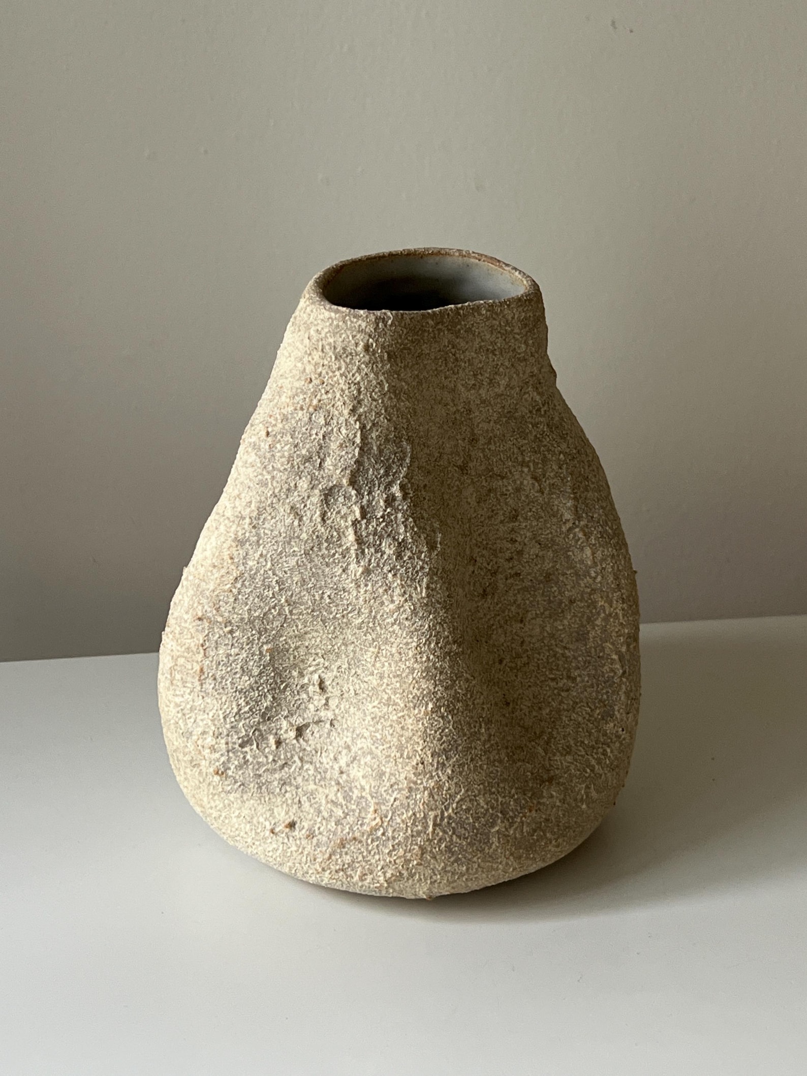 White Textured Ceramic Vase Unique Ceramic Art - Etsy