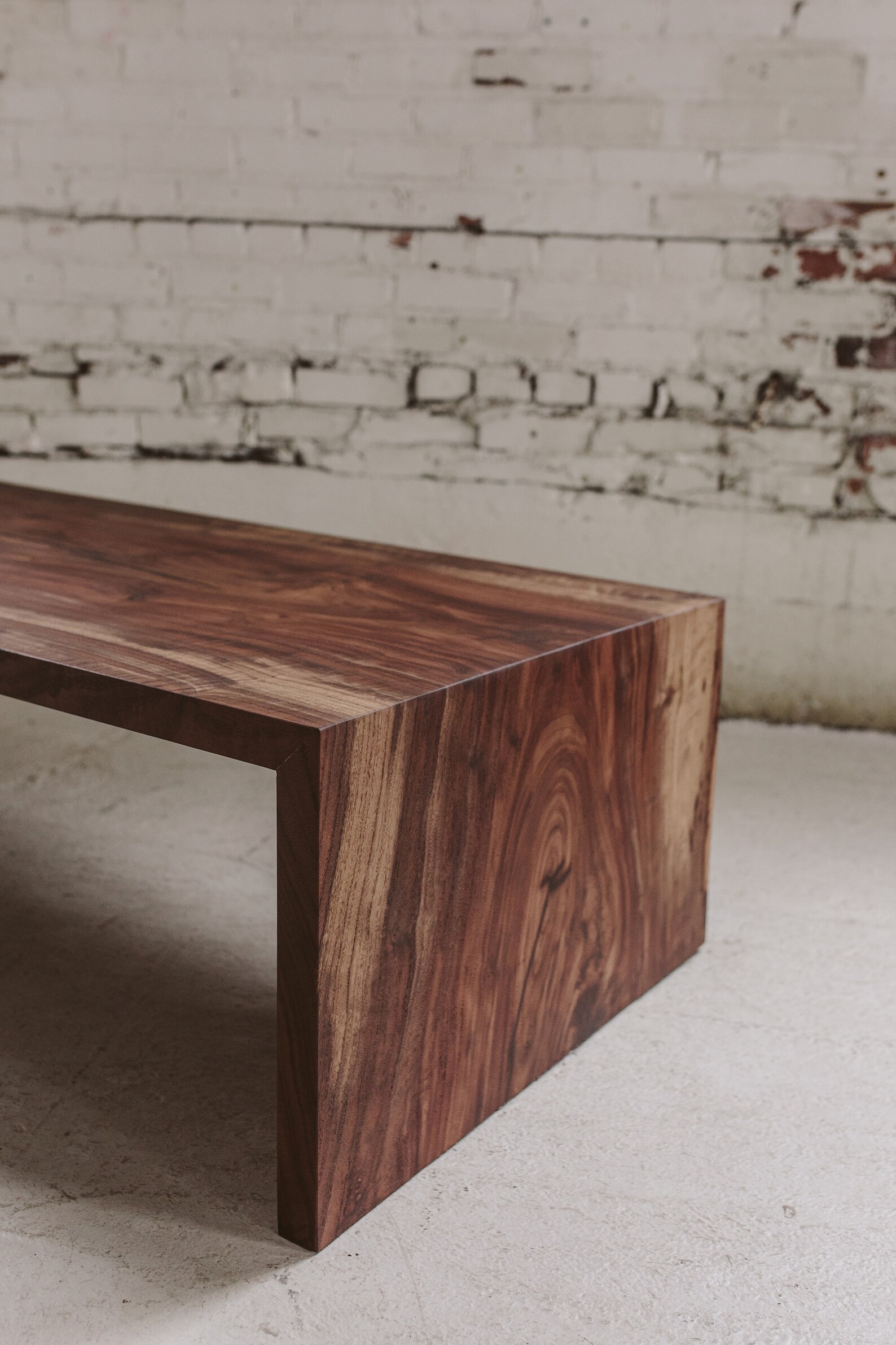 Claro Walnut Waterfall Coffee Table - Midcentury Modern Furniture - Etsy