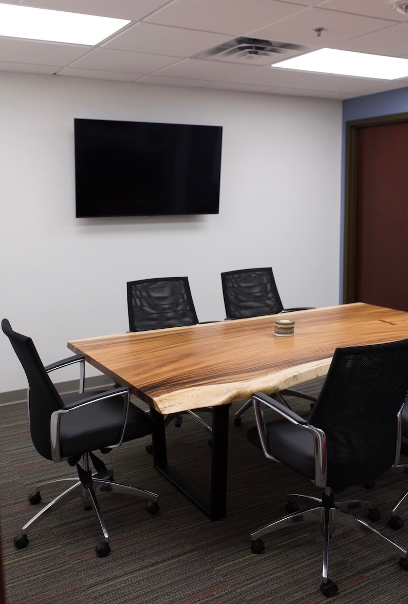 Live Edge Conference Table - Black Walnut | Monkeypod | Maple | Oak ...