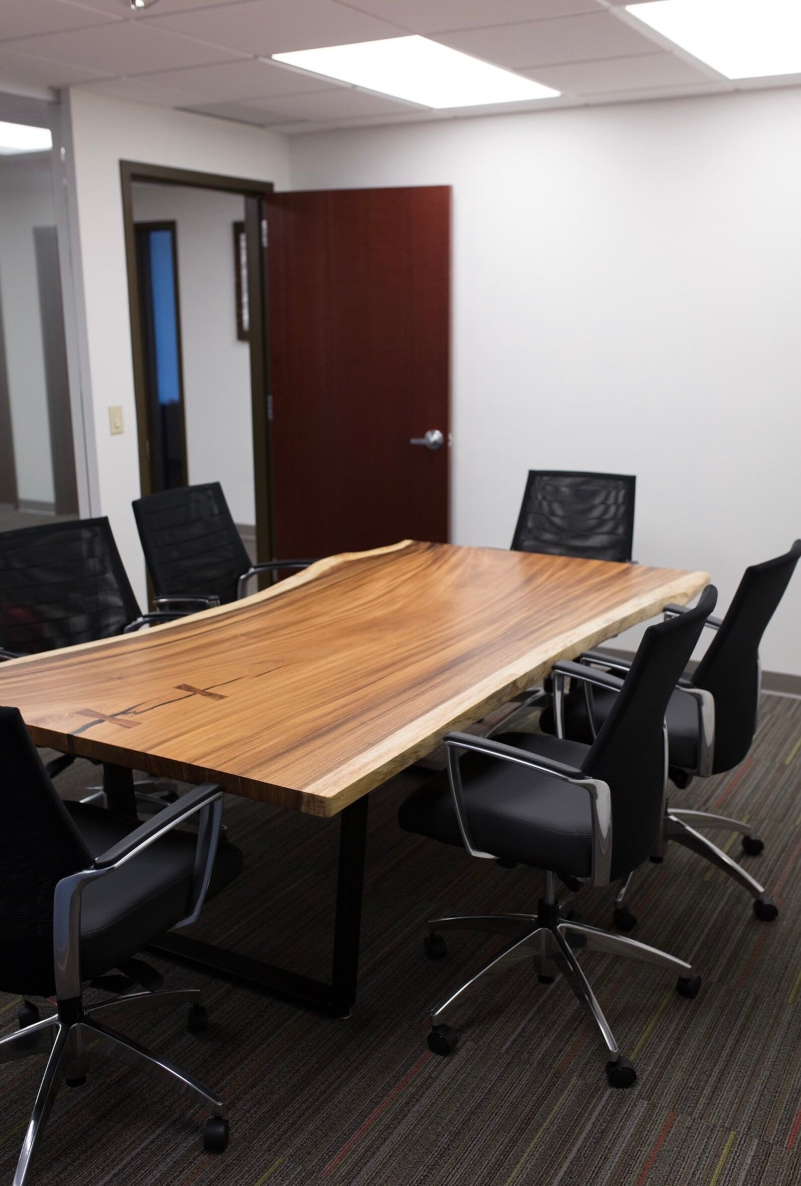 Live Edge Conference Table - Black Walnut | Monkeypod | Maple | Oak ...