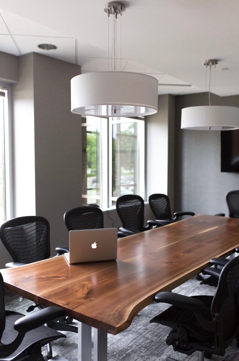 Live Edge Conference Table - Black Walnut | Monkeypod | Maple | Oak ...
