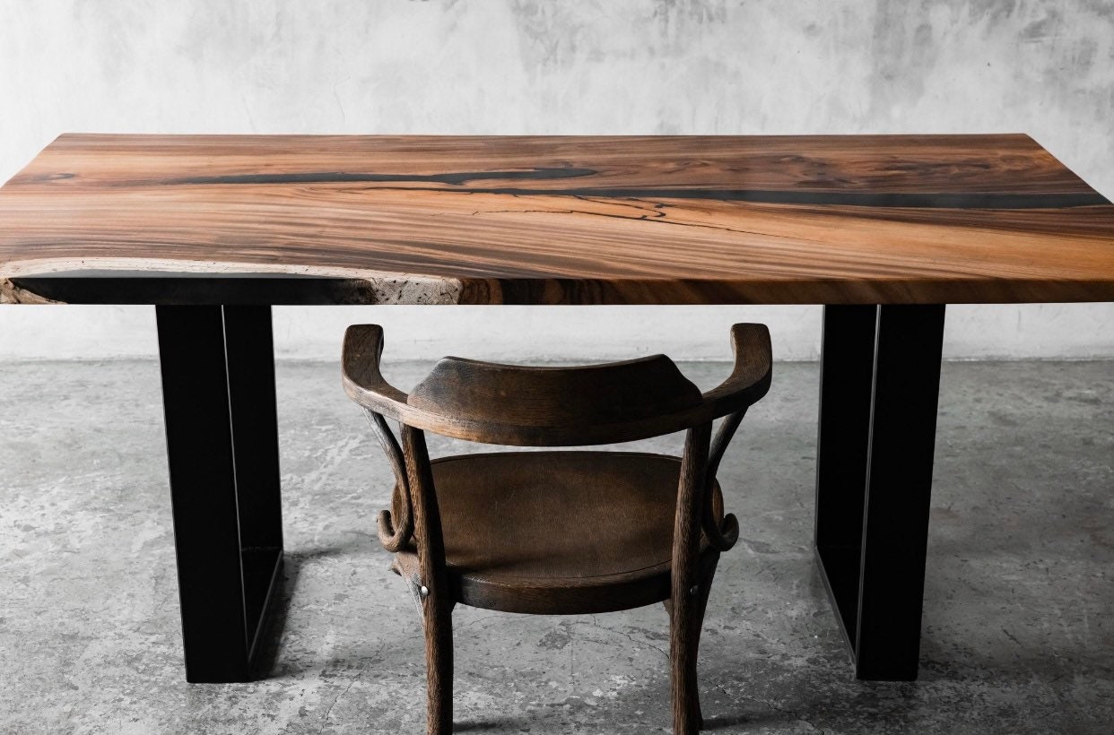 Monkeypod Home Office Desk / Dining Table - Etsy