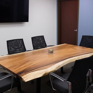 Live Edge Conference Table - Black Walnut | Monkeypod | Maple | Oak ...
