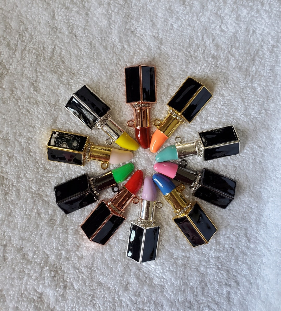 Lipstick Charm W/bling Trim - Etsy