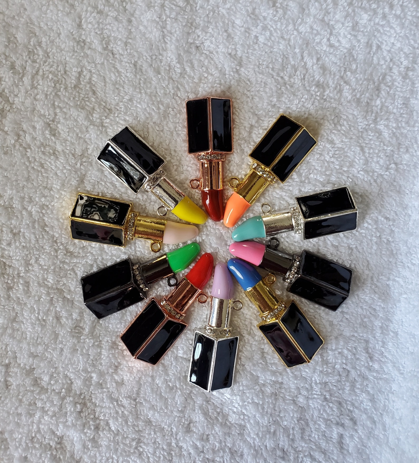 Lipstick Charm W/bling Trim - Etsy