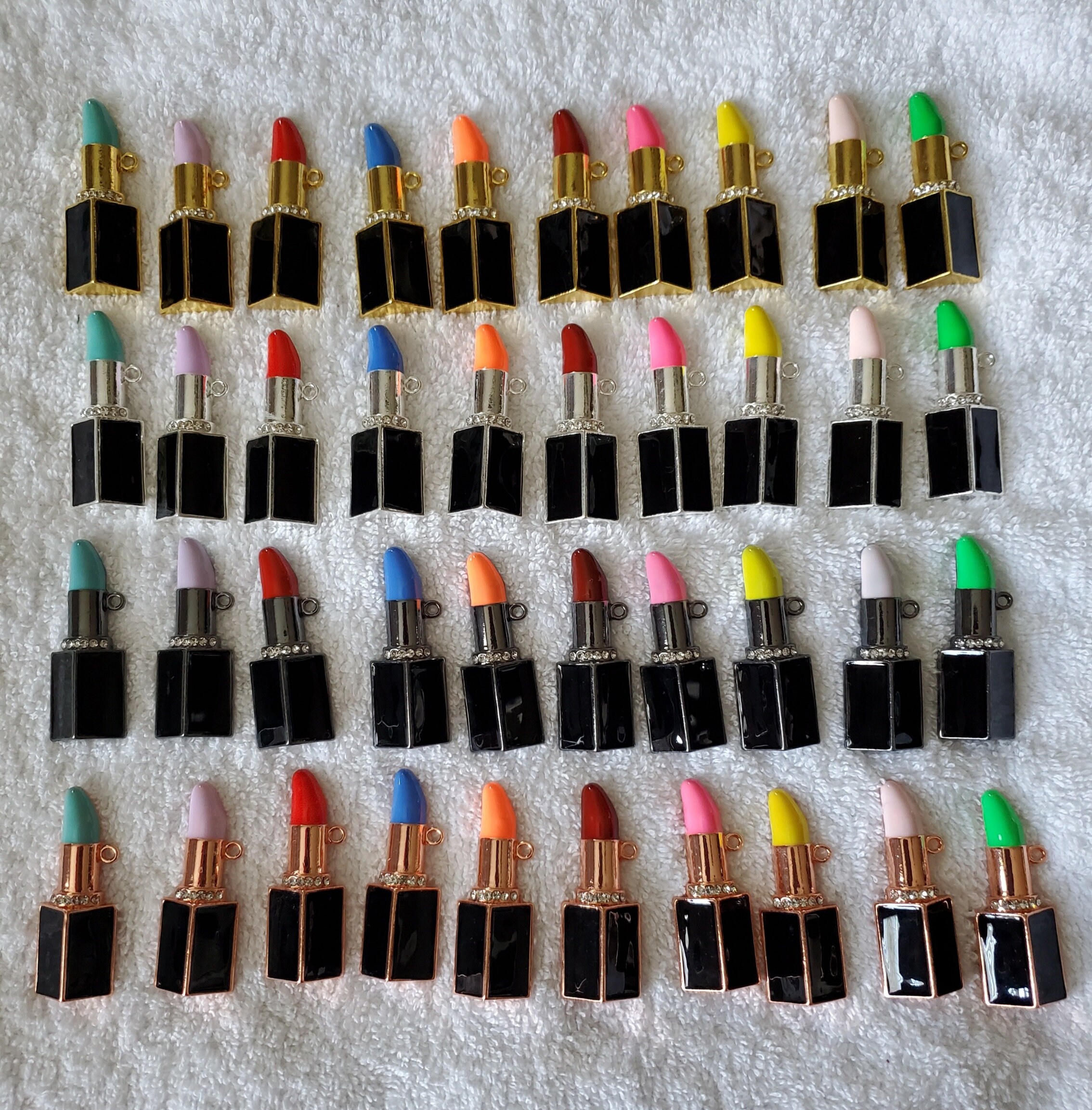 Lipstick Charm W/bling Trim - Etsy