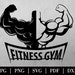 Fitness Gym Cut Svg Dxf File Wall Sticker Pdf Silhouette Template Cnc ...