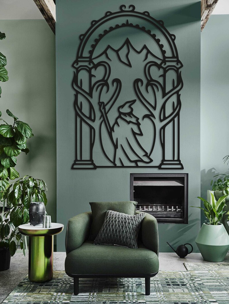 Gandalf LOTR Cut Svg Dxf File Wall Sticker Pdf Silhouette - Etsy