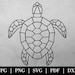 Geometric Turtle Cut Svg Dxf File Wall Sticker Pdf Silhouette Template ...