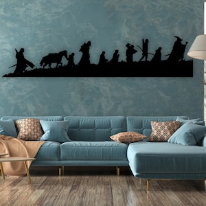 LOTR Characters Cut Svg Dxf File Wall Sticker Pdf Silhouette Template ...
