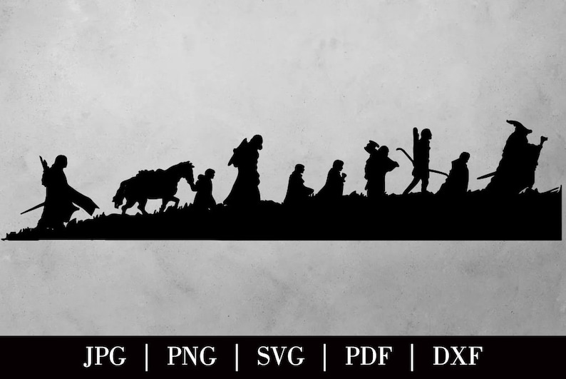 LOTR Characters Cut Svg Dxf File Wall Sticker Pdf Silhouette - Etsy