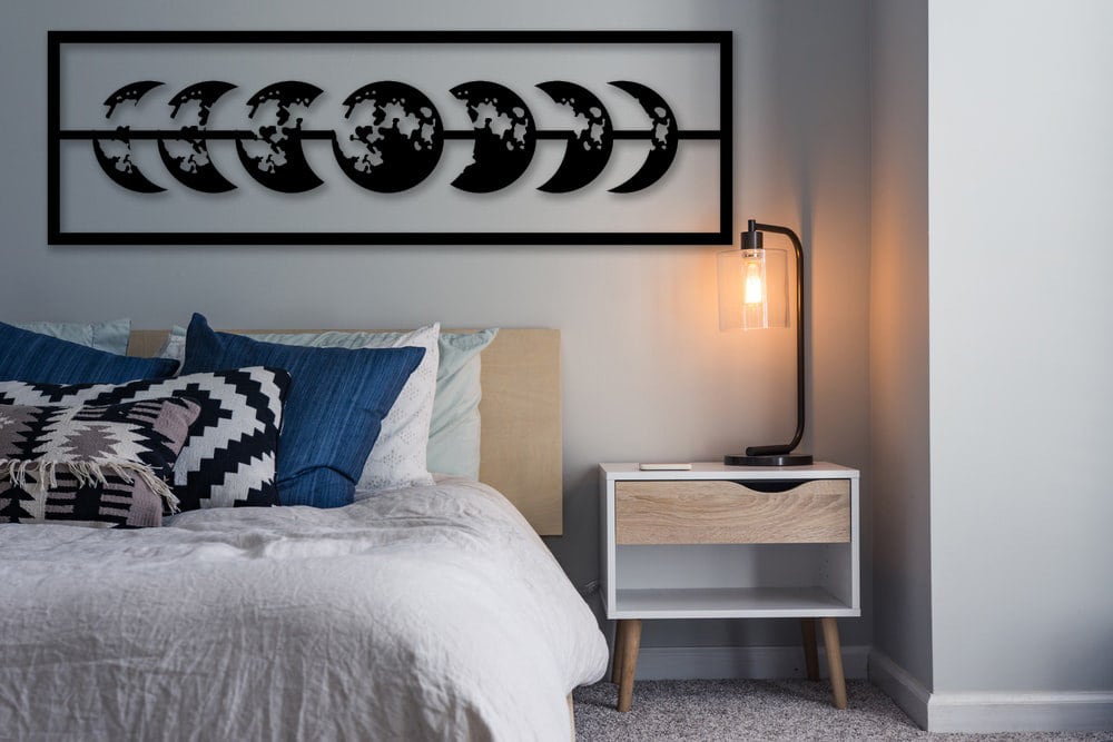 Moon Phases Cut Svg Dxf File Wall Sticker Pdf Silhouette - Etsy