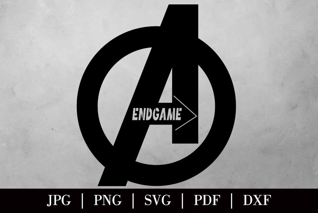 Avengers Endgame Cut Svg Dxf File Wall Sticker Pdf Silhouette Template ...