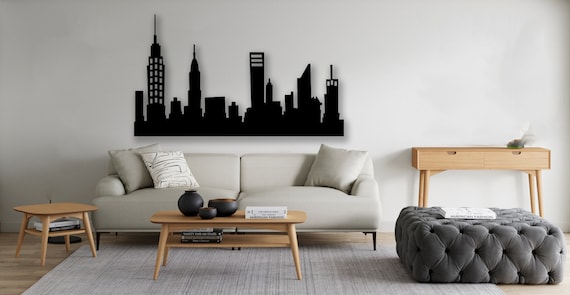 Buildings Cut Svg Dxf File Wall Sticker Pdf Silhouette | Etsy