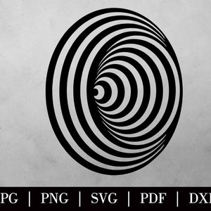 Circle Cut Svg Dxf File Wall Sticker Pdf Silhouette Template Cnc ...