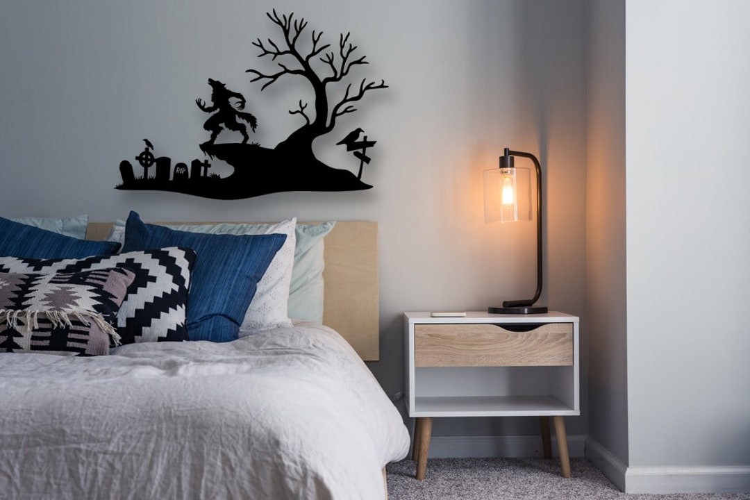 The Wolfman Cut Svg Dxf File Wall Sticker Pdf Silhouette Template Cnc ...