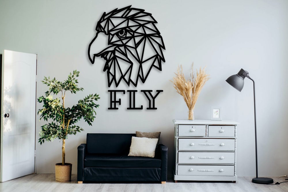 FLY Eagle Cut Svg Dxf File Wall Sticker Pdf Silhouette | Etsy