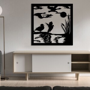 River Panel Cut Svg Dxf File Wall Sticker Pdf Silhouette Template Cnc ...