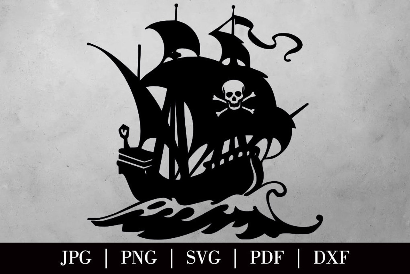 Pirate Ship Cut Svg Dxf File Wall Sticker Pdf Silhouette | Etsy Australia