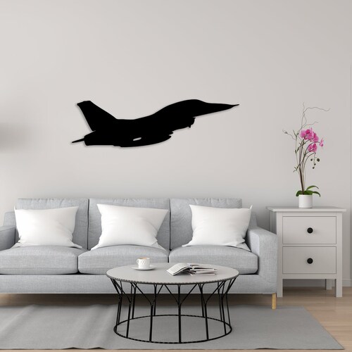 F16 Cut Svg Dxf File Wall Sticker Pdf Silhouette Template Cnc - Etsy