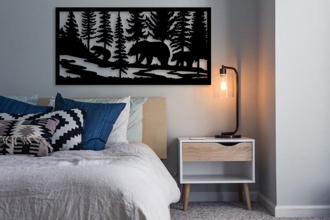 Bear Table Cut Svg Dxf File Wall Sticker Pdf Silhouette Template Cnc ...