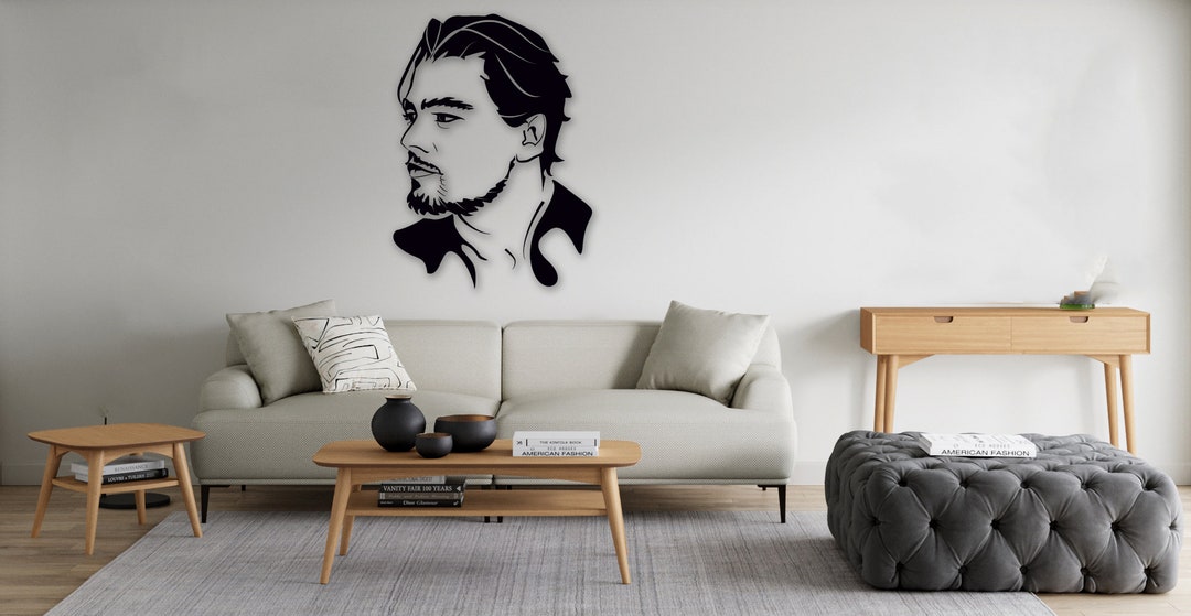 Leonardo Dicaprio Cut Svg Dxf File Wall Sticker Pdf Silhouette Template ...