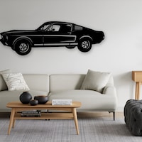 Mustang Svg Dxf File Wall Sticker Pdf Silhouette Template Cnc Cutting ...