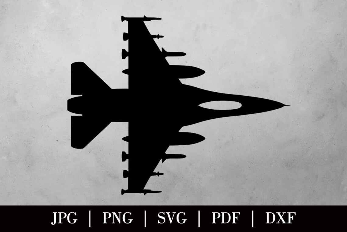 F16 Special Design Aviation Cut Svg Dxf File Wall Sticker Pdf ...