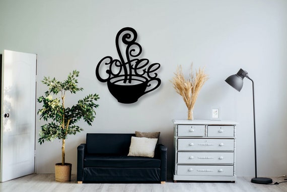 Coffee Cup Cut Svg Dxf File Wall Sticker Pdf Silhouette - Etsy