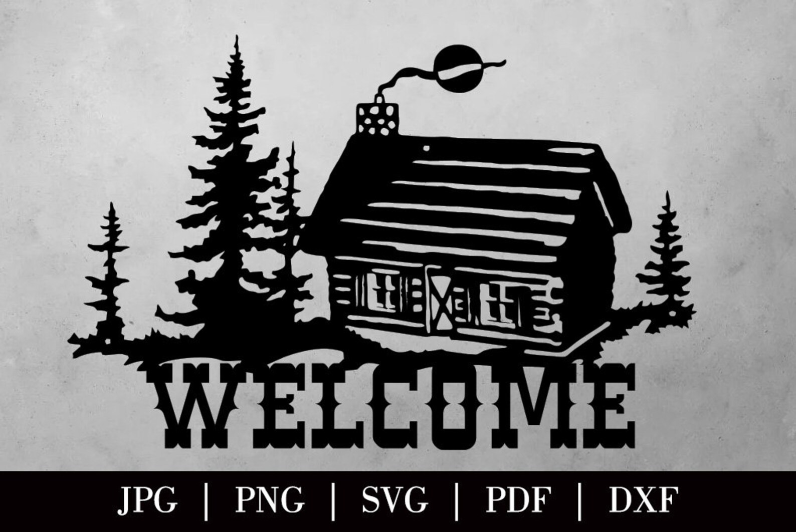Welcome Home Cut Svg Dxf File Wall Sticker Pdf Silhouette - Etsy