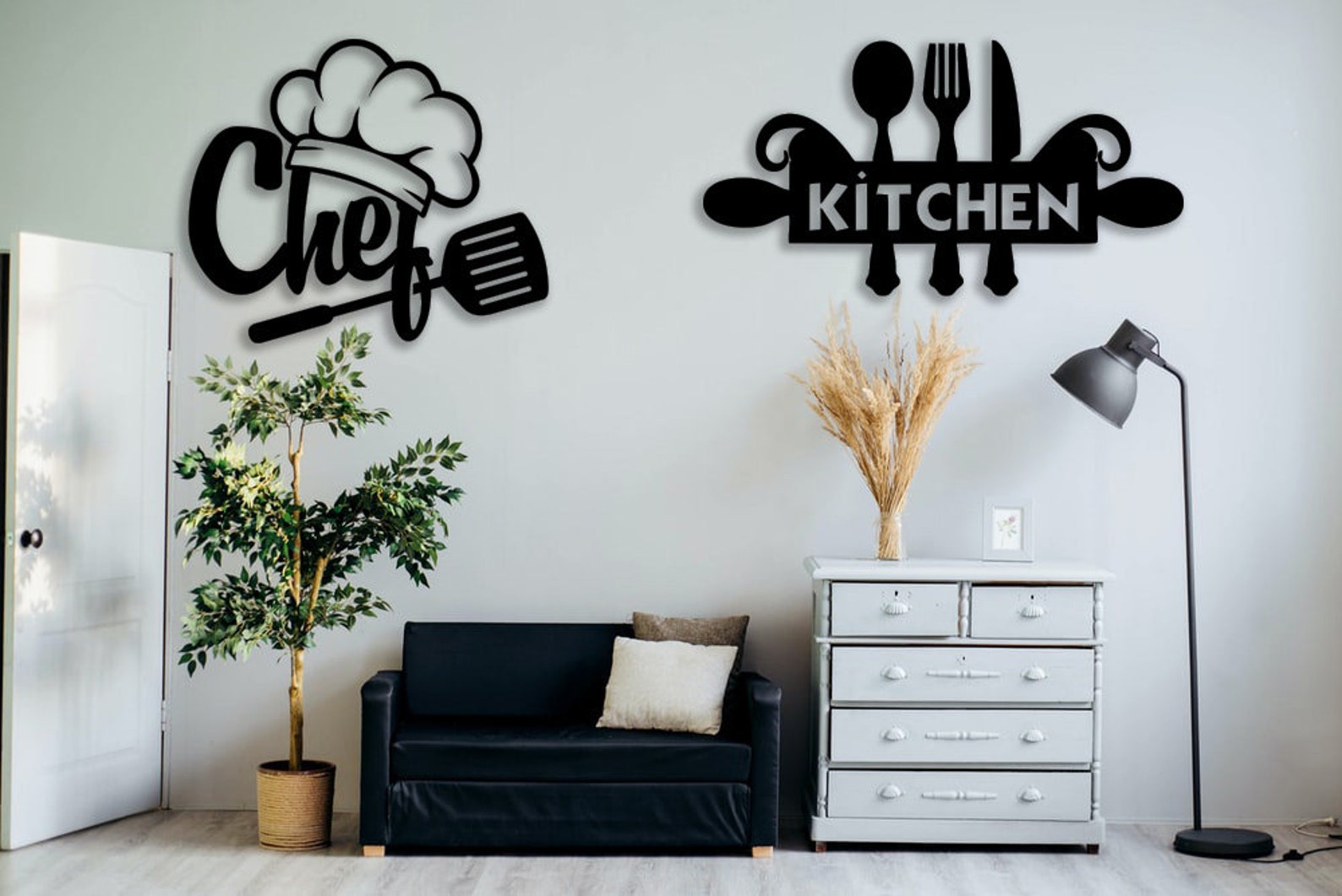 Kitchen Chef Cut Svg Dxf File Wall Sticker Pdf Silhouette - Etsy
